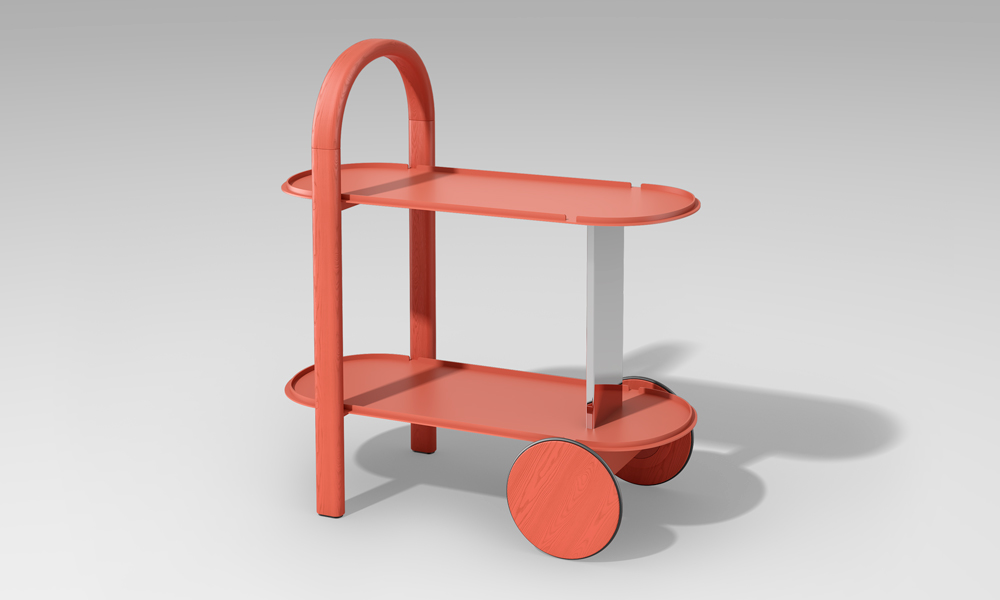 Croma trolley. A solid ash arch and an aluminum frame